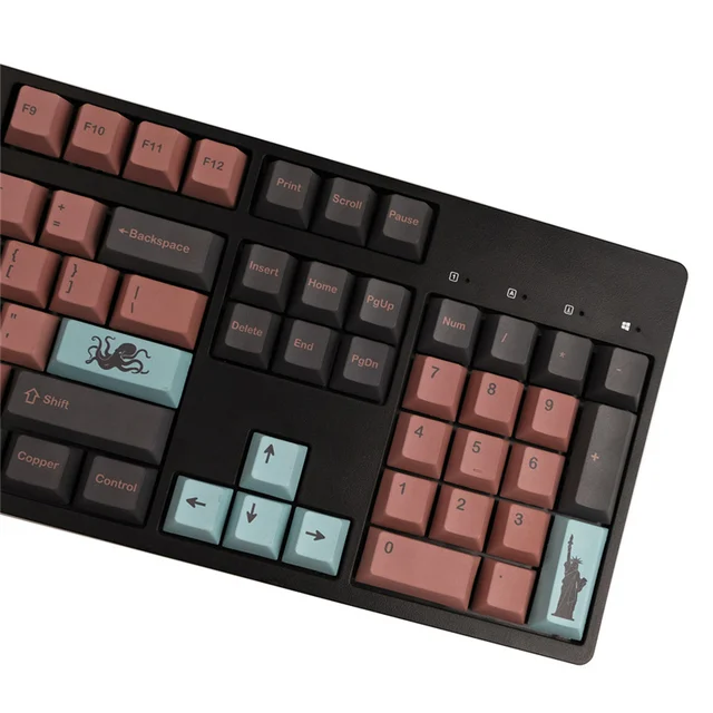 Gmk Copper Cthulhu Theme Cherry Profile Keycaps, 140 Keys Keycap Set ...