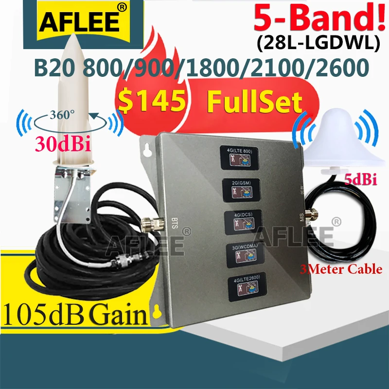 Repeater-4G-B20-800-900-1800-2100-2600mhz-5-Band-CellPhone-4G-Cellular ...
