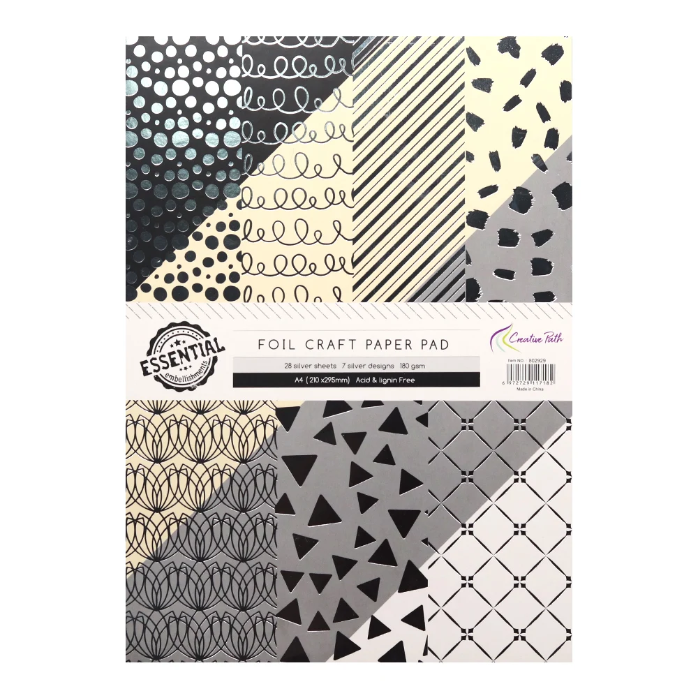 Creative-Path-A4-Foil-Design-Scrapbooking-Craft-Paper-Pad-28-Sheets ...