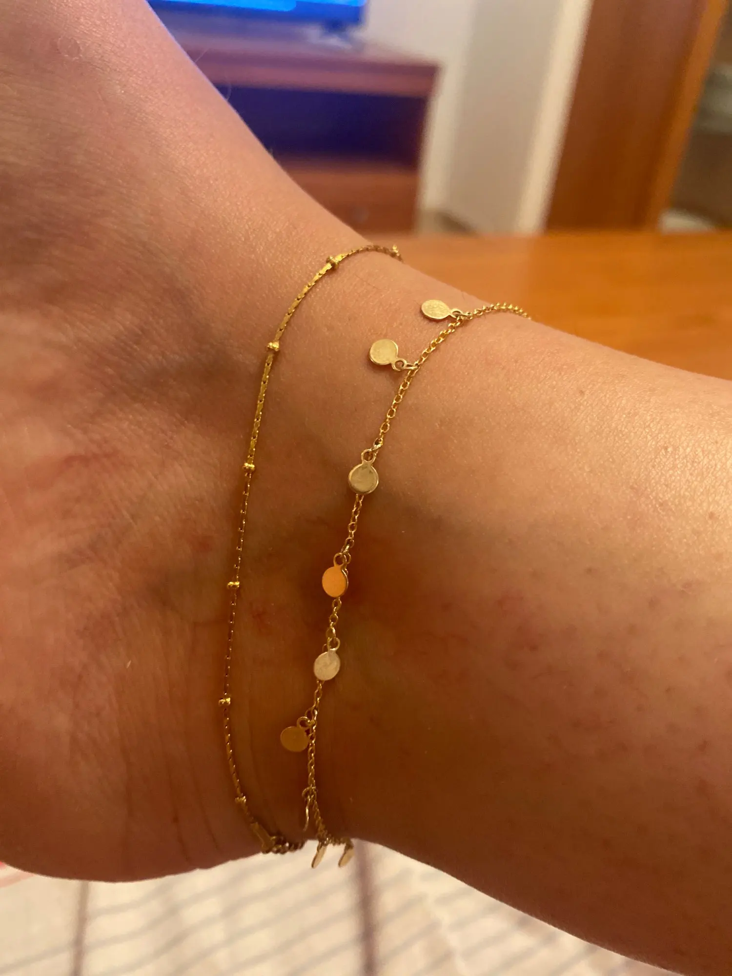 Dainty & Minimalist Dangling Coins Anklet | Dagiba Jewelry