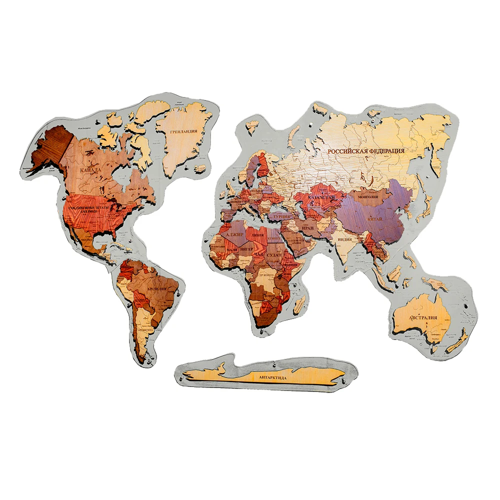 Multilevel-world-map-of-oak-premium-wall-map-world-map-150-90-cm-world ...