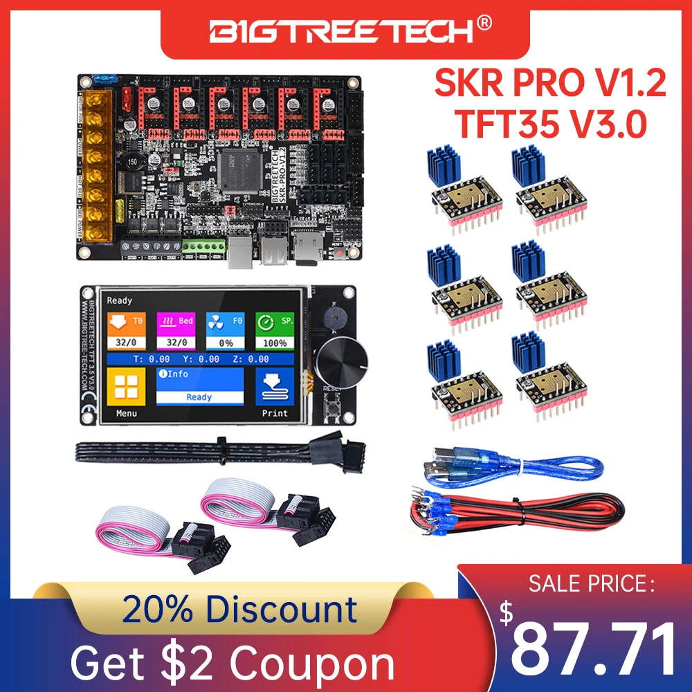 BIGTREETECH SKR PRO V1.2 Control Board TFT35 V3.0 Screen WIFI 32 Bit Motherboard TMC2208UART ...