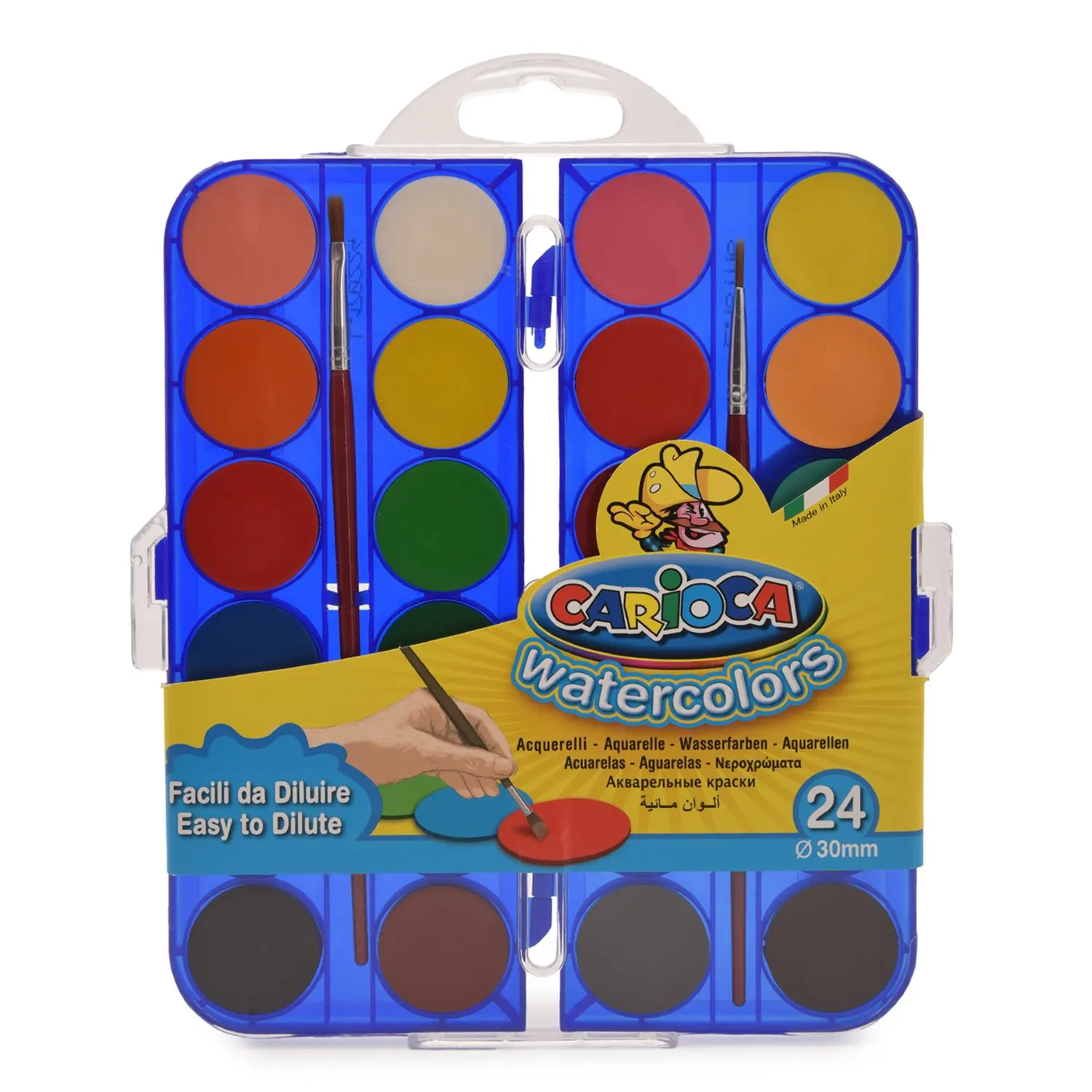 Pinturas de acuarela Carioca universal ko040/a 30mm 24 colores caja de ...