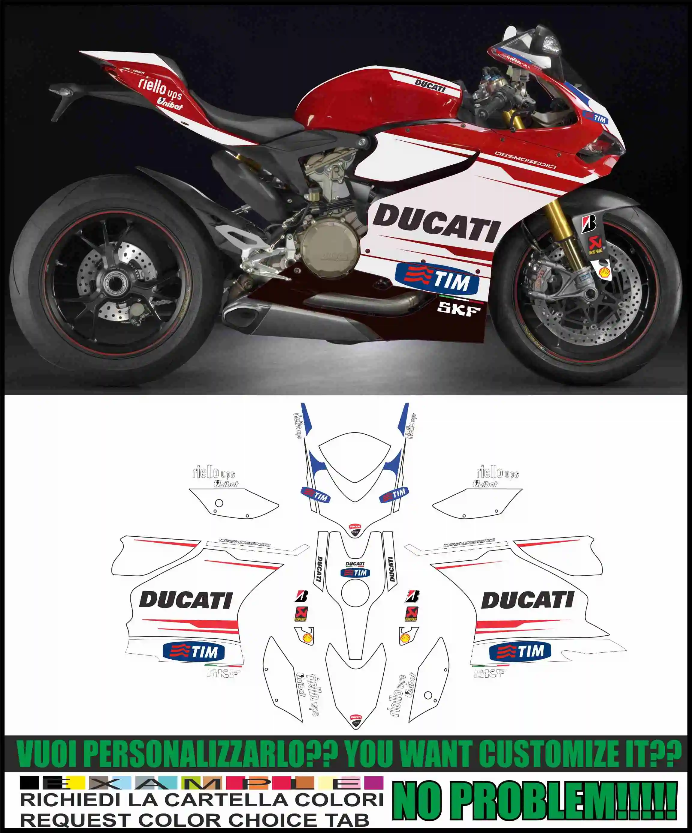 899 1199 Panigale Moto Gp Replica Stickers Adesivi Decal Set Kit ...