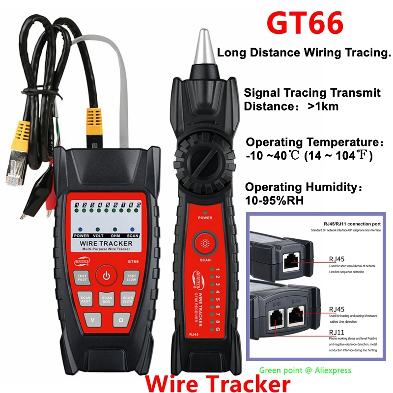 5PCS-Outdoor-Wire-Tracker-GT66-Wiring-Fault-Inspection-Functions ...