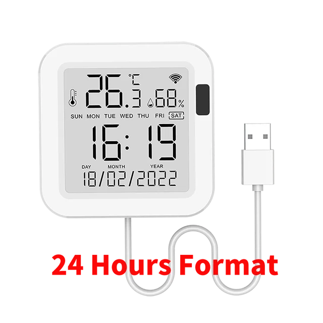 Tuya Temperature and Humidity Smart Sensor With Backlight for Smart ...