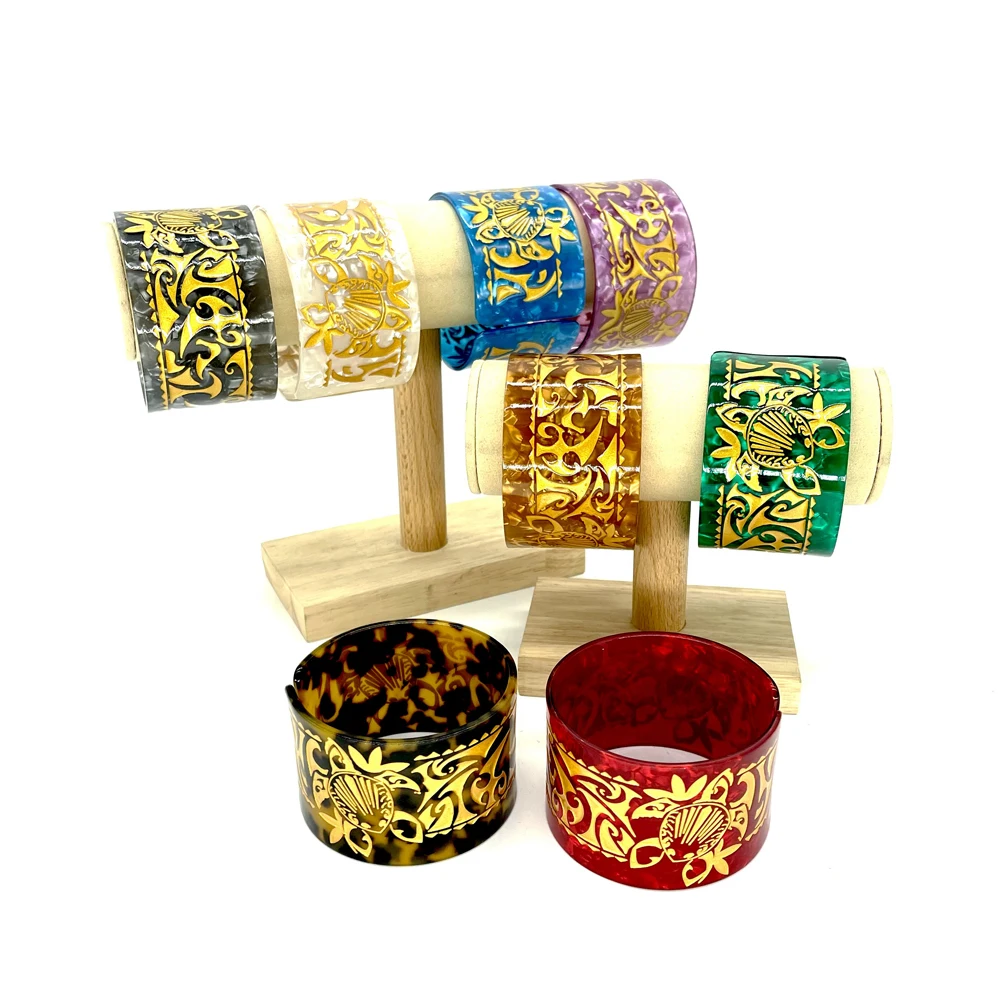 Hawaiian-Samoan-Pacific-Island-Styles-Cuff-Acrylic-Shell-Bracelet ...