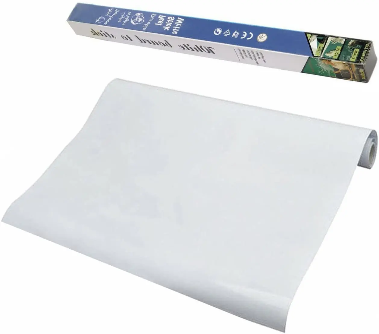 Rollo de Pizarra Blanca Autoadhesiva 60x200cm Pegatina de Pared ...