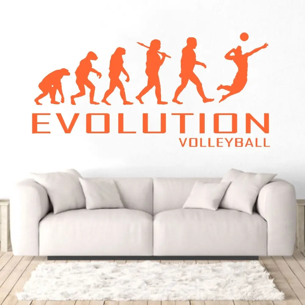 Evolution Volleyball Wall Sticker Decal Volleyball Sports Sticker Home ...