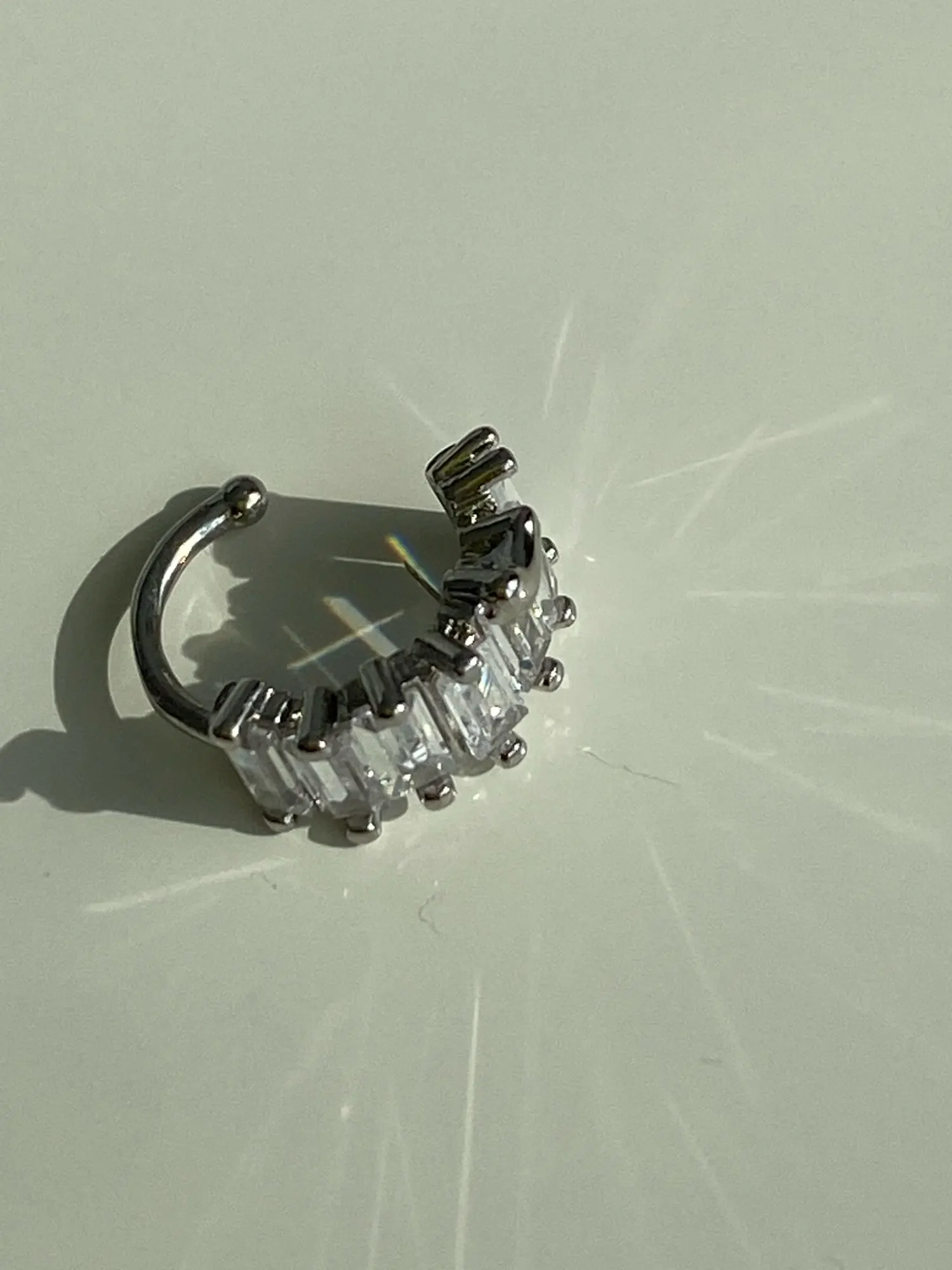 Серьги-каффы для ушей без пирсинга, Очаровательная линия циркониевый ...