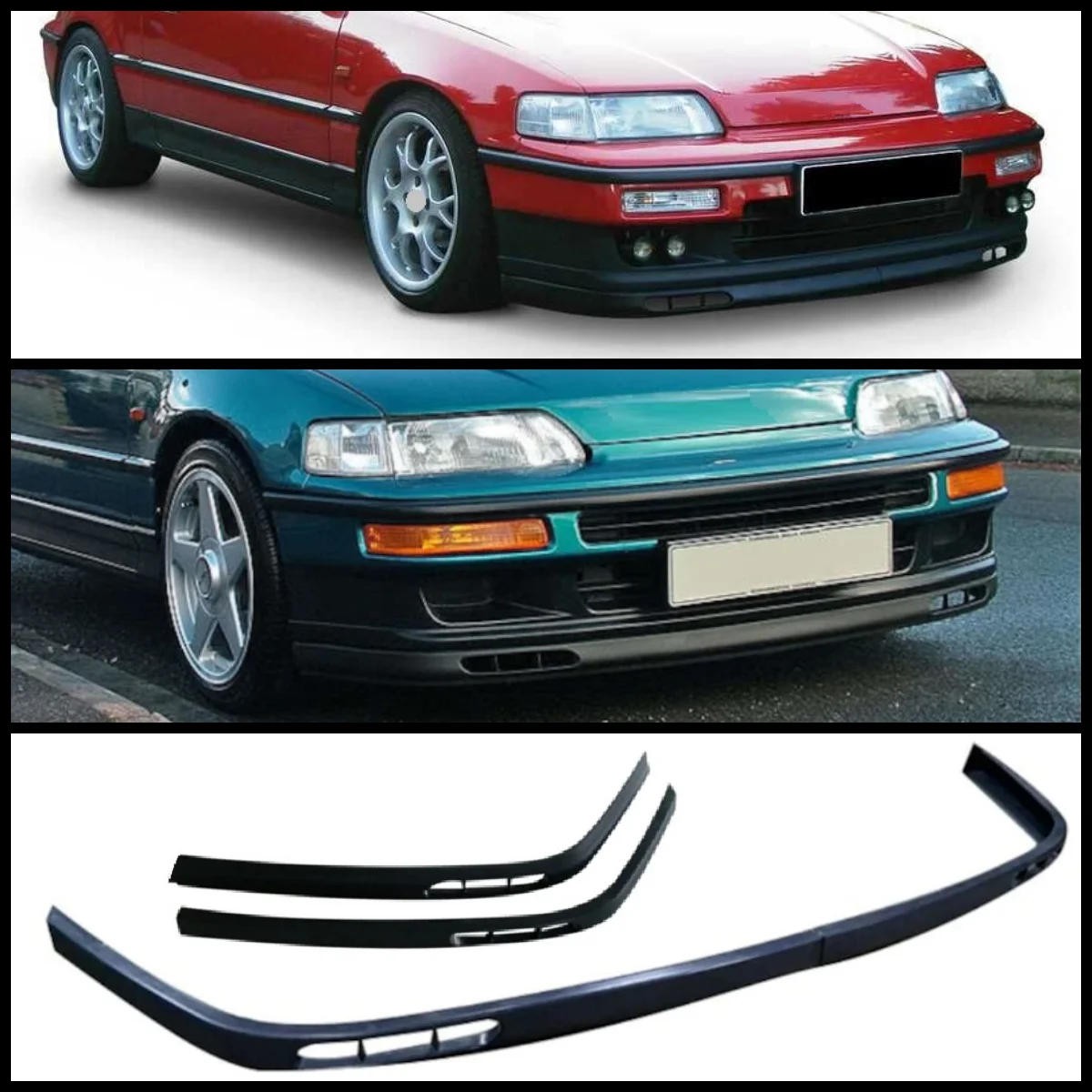 For-Honda-CRX-Laguna-Model-Front-Bumper-Lip-Universal-2pcs-Diffuser ...