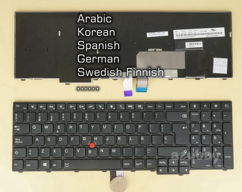 Arabic Korean Spanish German Swedish Finnish Keyboard for Lenovo ...