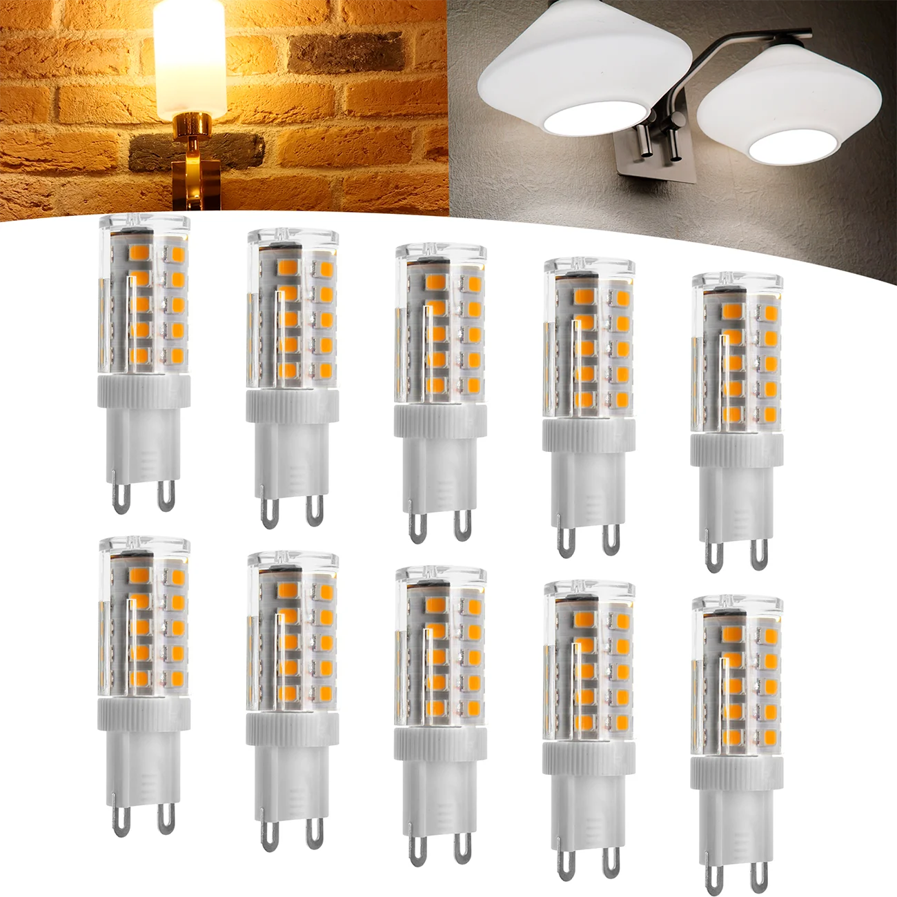 Kit 10 Lâmpadas Led G9 Halopim 5w Bivolt Cor De Luz Branco Frio 6000k / Quente 3000k| | - AliExpress