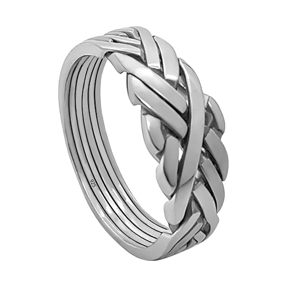 6-Band-925-Real-Sterling-Silver-Anatolian-Turkish-Puzzle-Ring ...