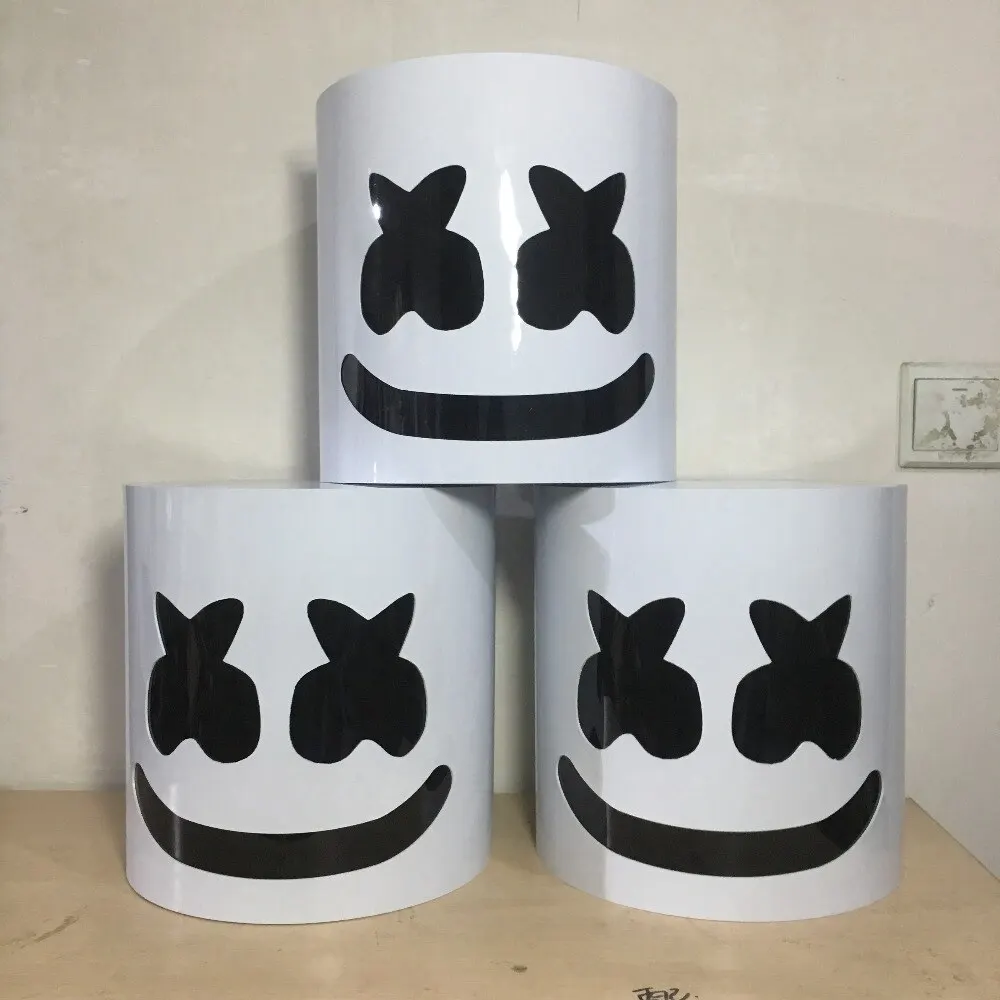 High quality PVC DJ Marshmallow mask marshmello Helmet nightclub disco ...