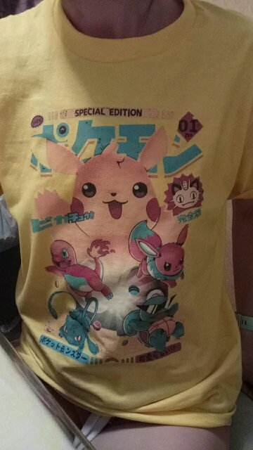 Flash Pokemon Pikachu Tortoise Print T-Shirt - KawaiiMerch.com