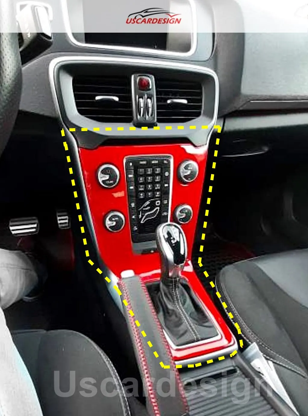 For-Volvo-V40-2012-2019-Interior-Decor-Frame-Set-Dashboard-Cover-Door ...