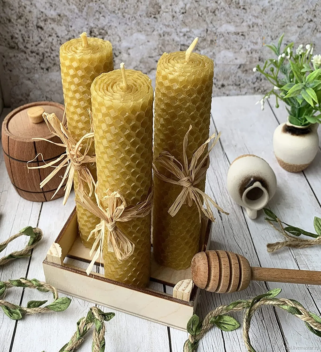 Honeycomb-wax-honey-candle-12-units-handmade-authentic-Natural-beeswax ...