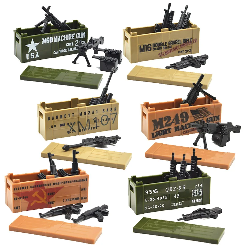 NEW-Ammo-Weapon-Crate-Box-with-Guns-Building-Blocks-Bricks-Construction ...
