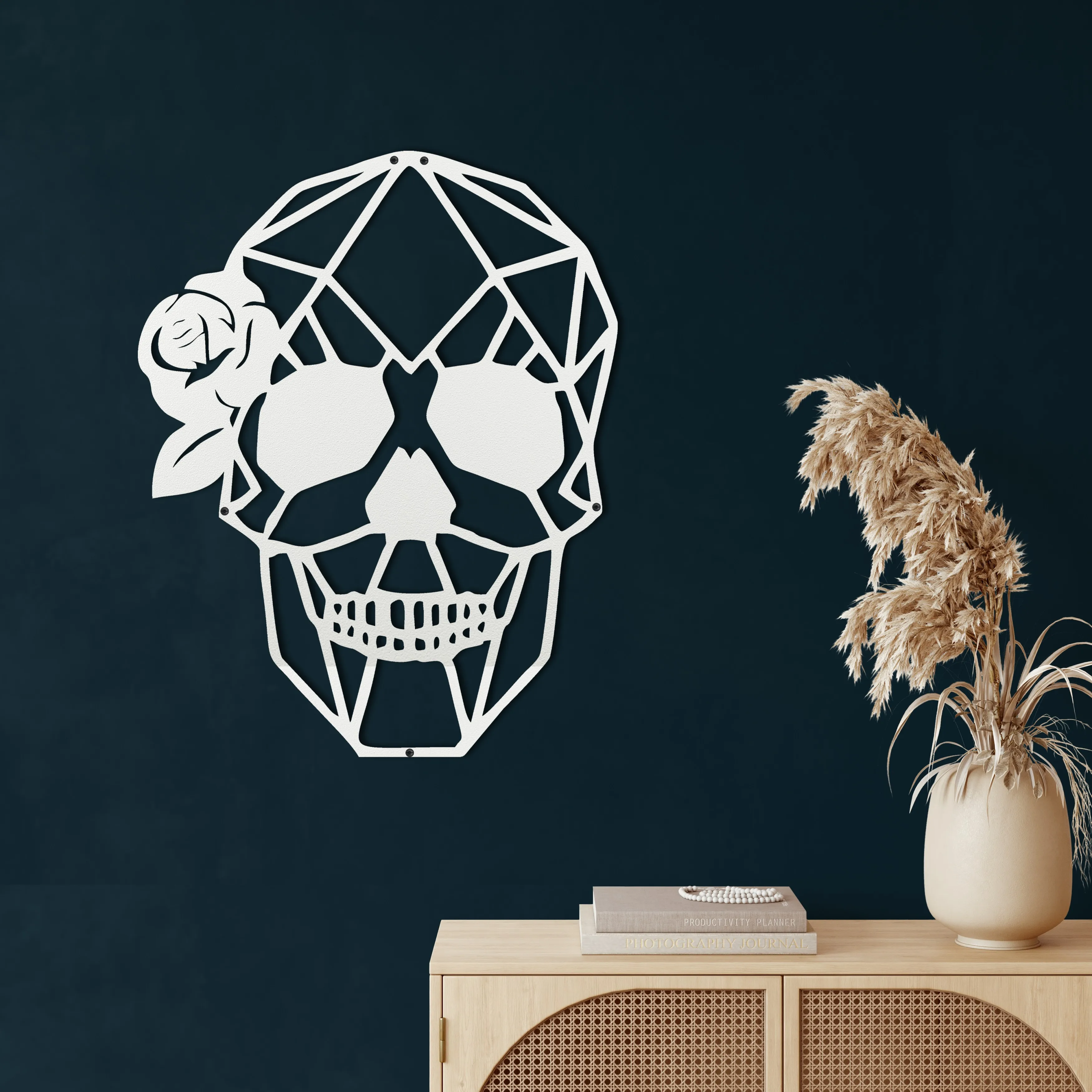 Metal Skull Decor