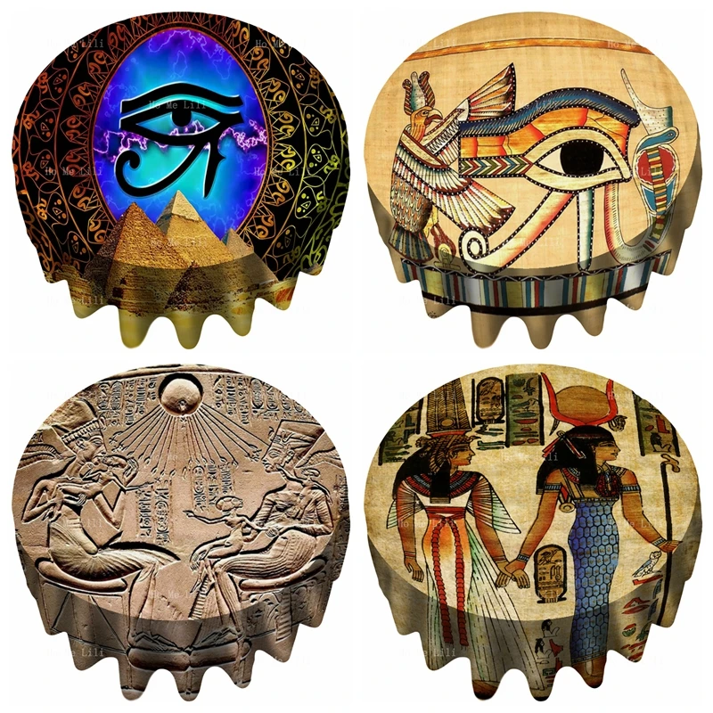 Ancient-Egypt-Eye-Of-Horus-And-Isis-Goddess-Giza-Necropolis-Gold ...