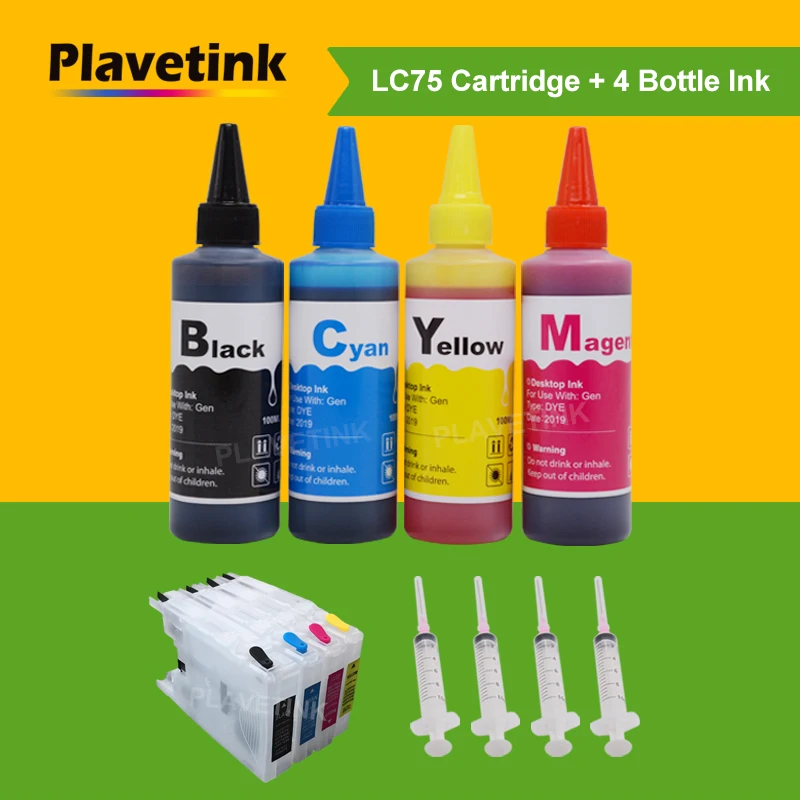 Plavetink 400ml Printer Ink + LC12 LC40 LC71 LC73 XL Ink Cartridge For ...