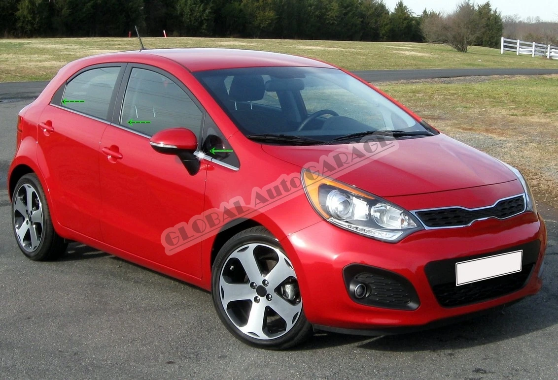 For Kia Rio 3 Hatchback 2011-2016 Chrome Window Moulding Window Frame ...
