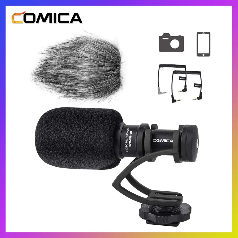 Comica CVM-VM10II Mini Video Microphone Directional Interview Recording ...