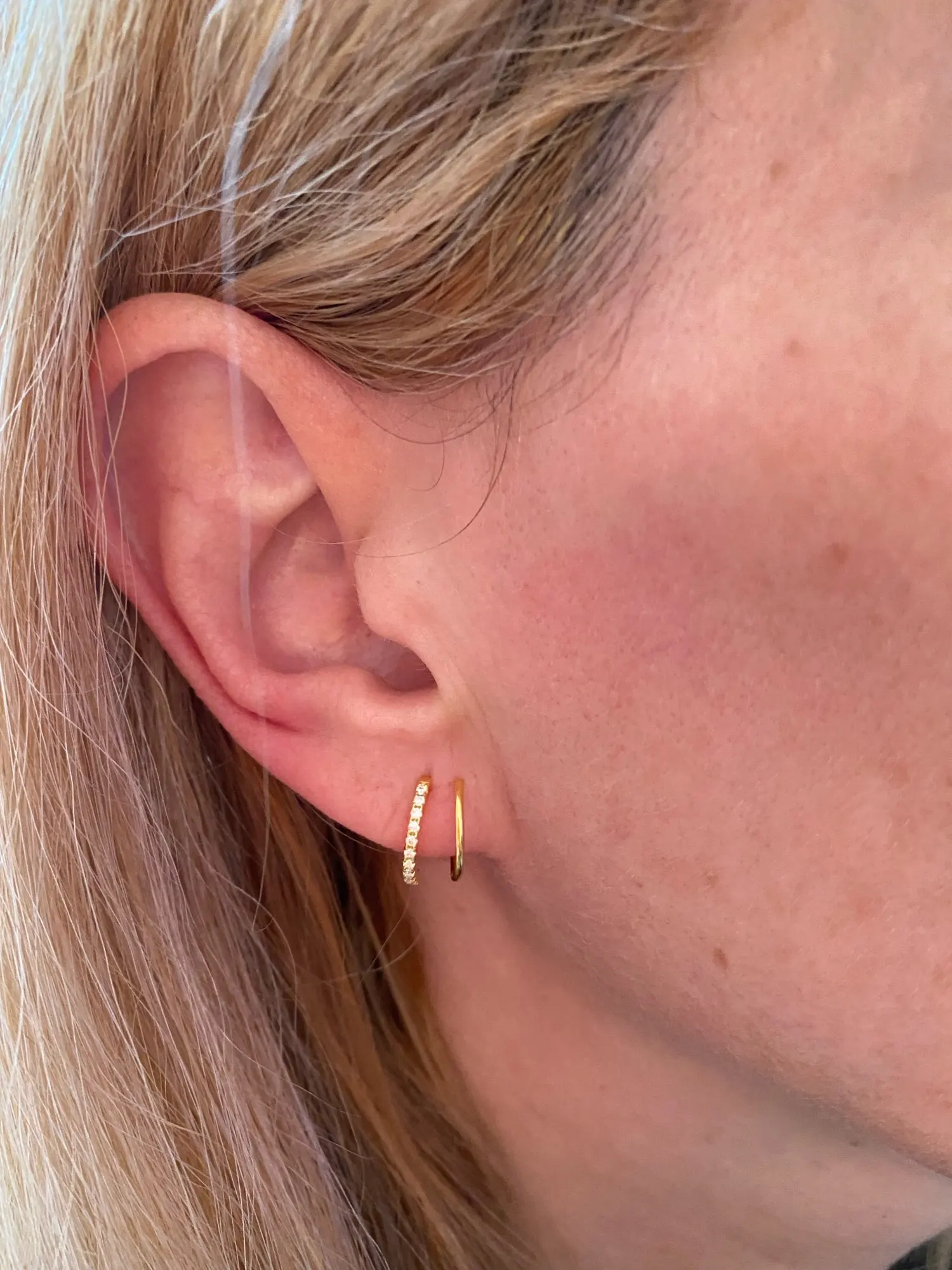 Faux Double Hoops | Dagiba Jewelry