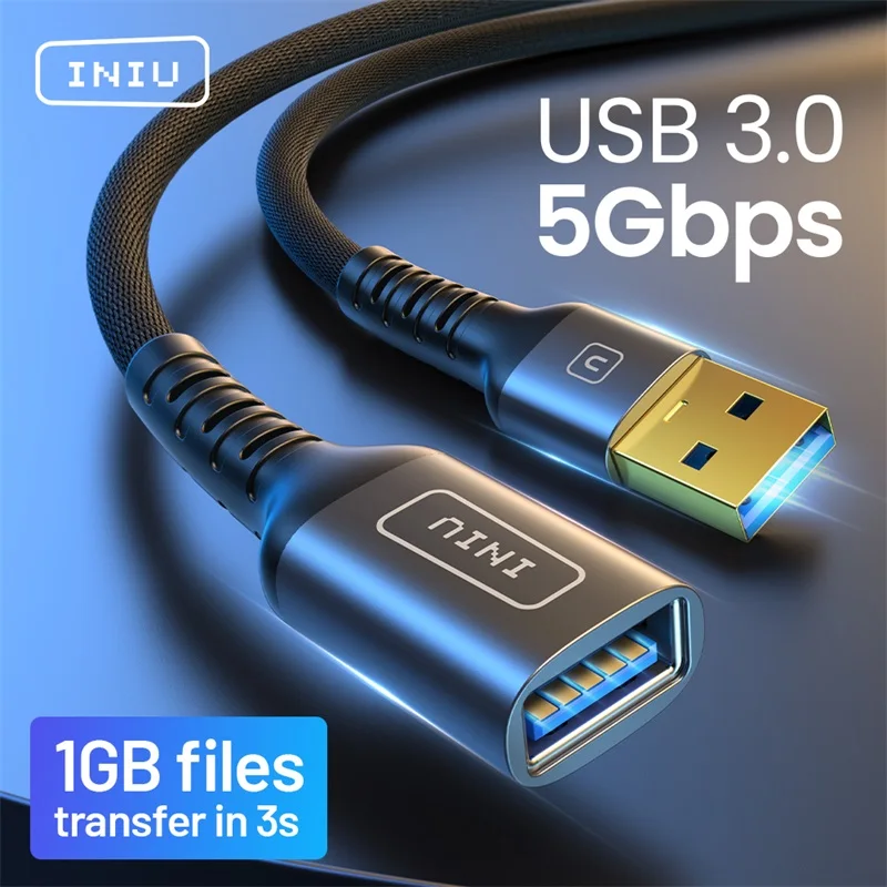 INIU-10ft-5Gbps-USB-3-0-Extension-Cable-Type-A-Male-to-Female-Extender ...