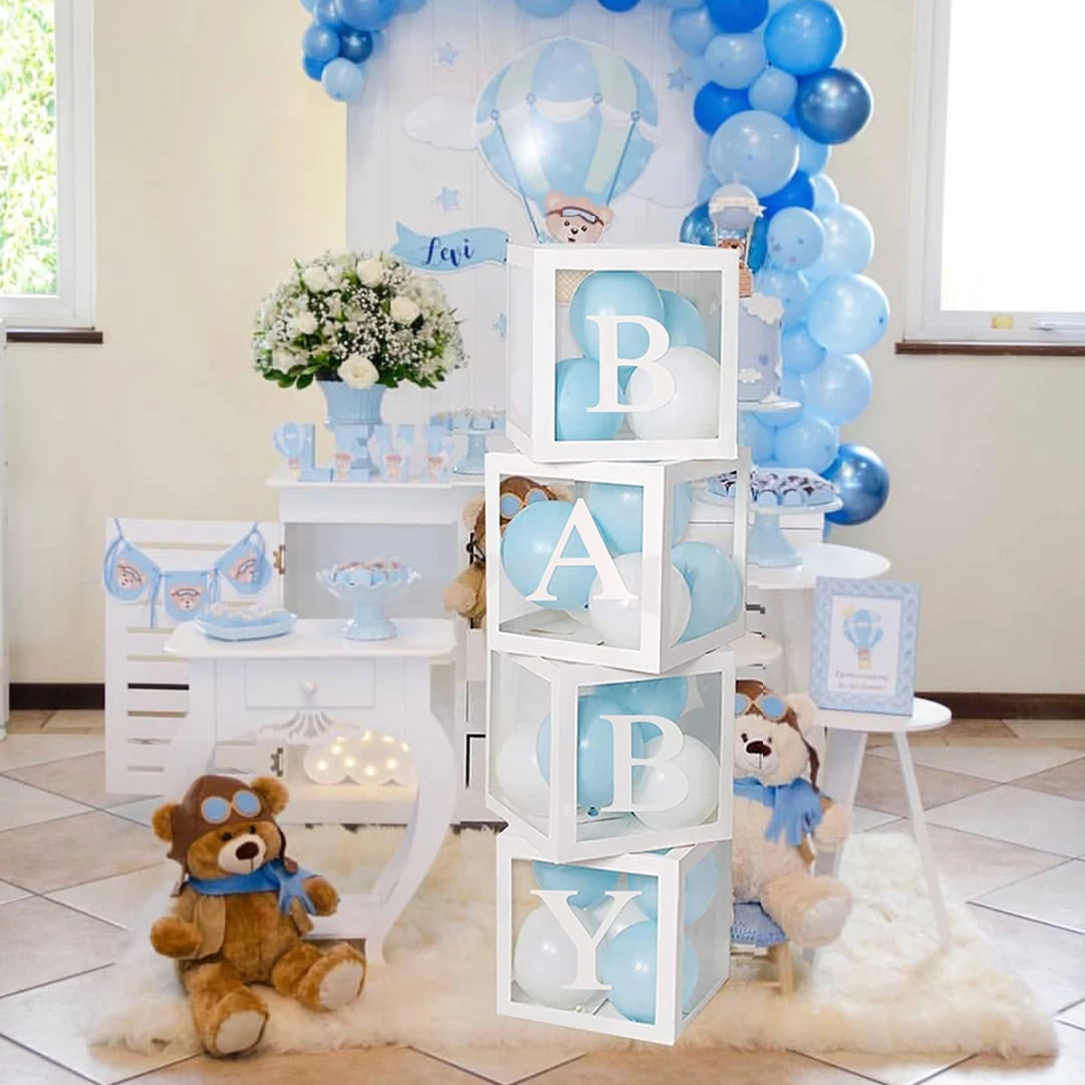 Transparent Alphabet Letters Box For Happy Birthday Wedding Decoration ...