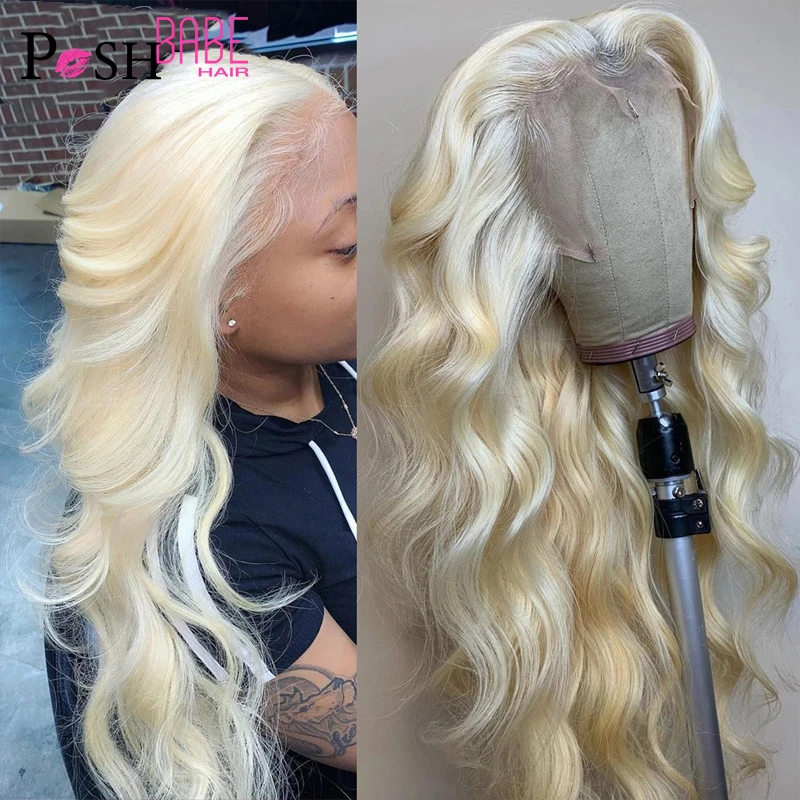 8 - 34 Inch 613 Honey Blonde Color Lace Front Human Hair Wig Remy ...