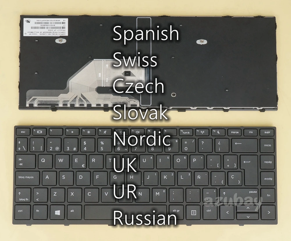 Teclado español, suizo, checo, nórdico, británico, ruso, para HP NSK ...