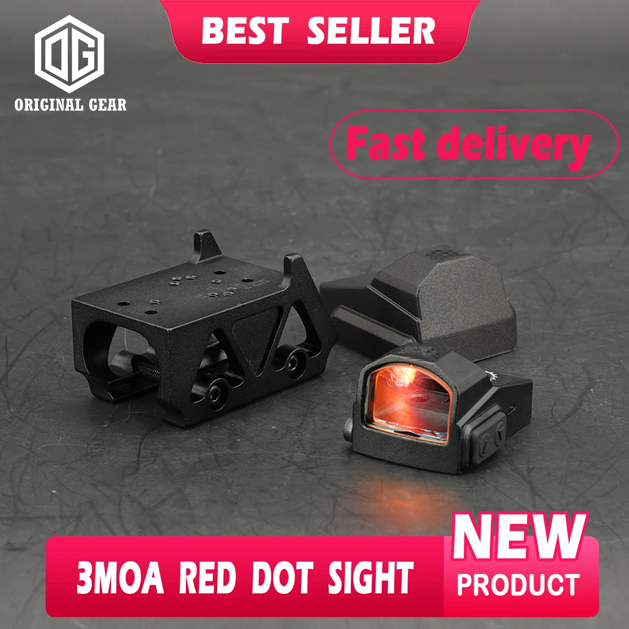 Open-Red-Dot-Sight-Rifle-e-Shotgun-com-Picatinny-Open-3MOA-1-54-High ...