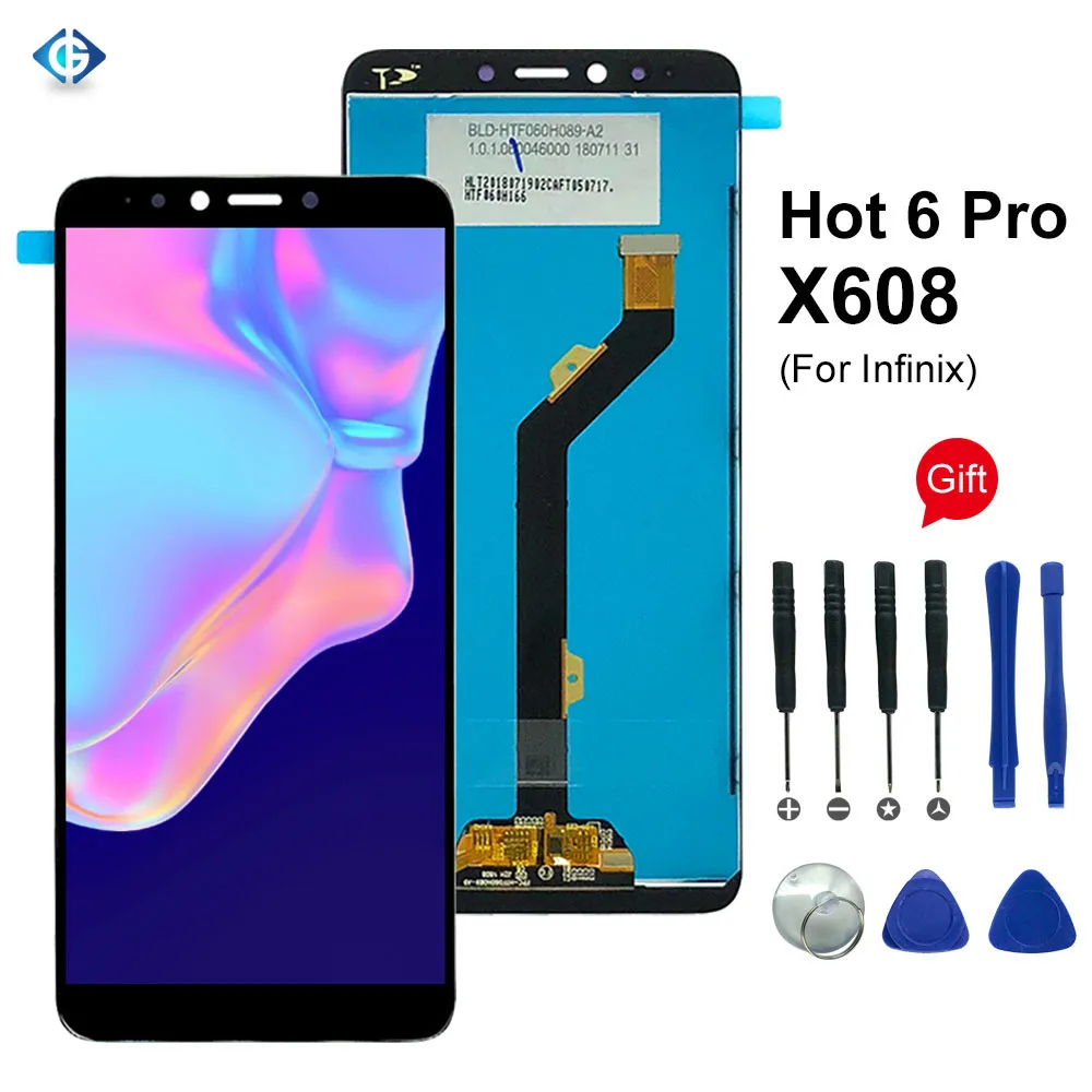10 шт./лот 5,99 ''lcd для Infinix Hot 6 Pro X608 lcd дисплей с ...