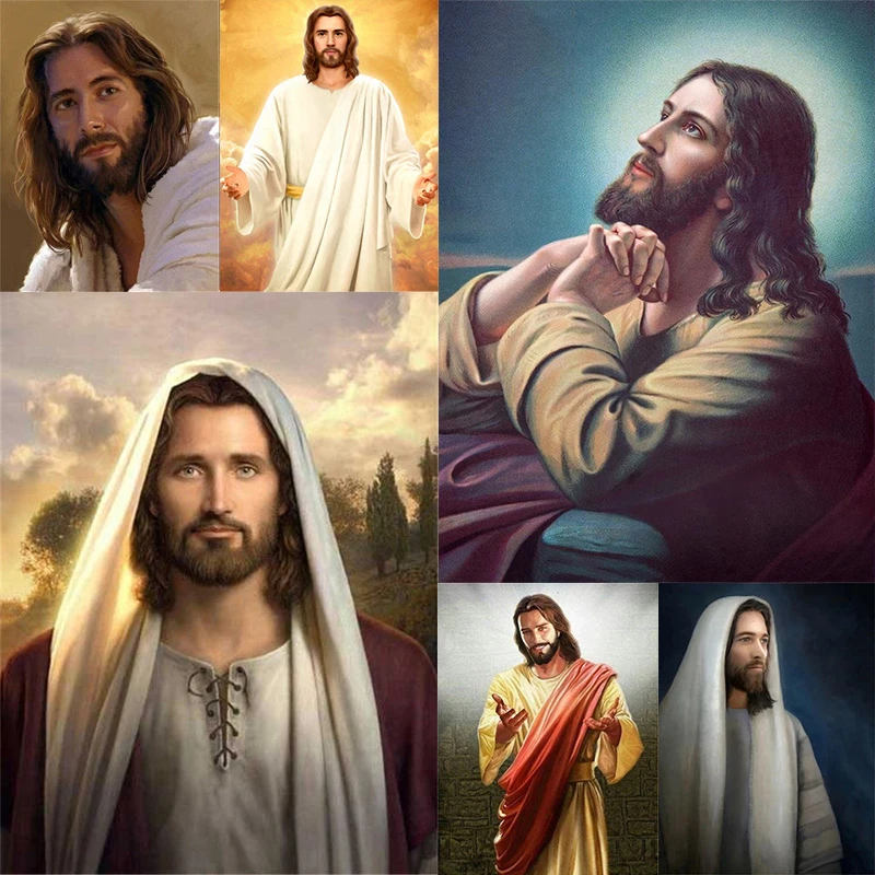 Paint-By-Number-Jesus-Christian-Religious-Hand-Painted-Painting-DIY-By ...