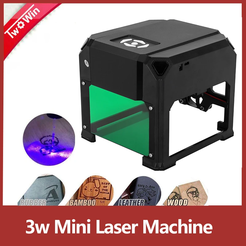 3000mw Cnc Laser Engraver Diy Laser Logo Printer Mini Engraver Working ...