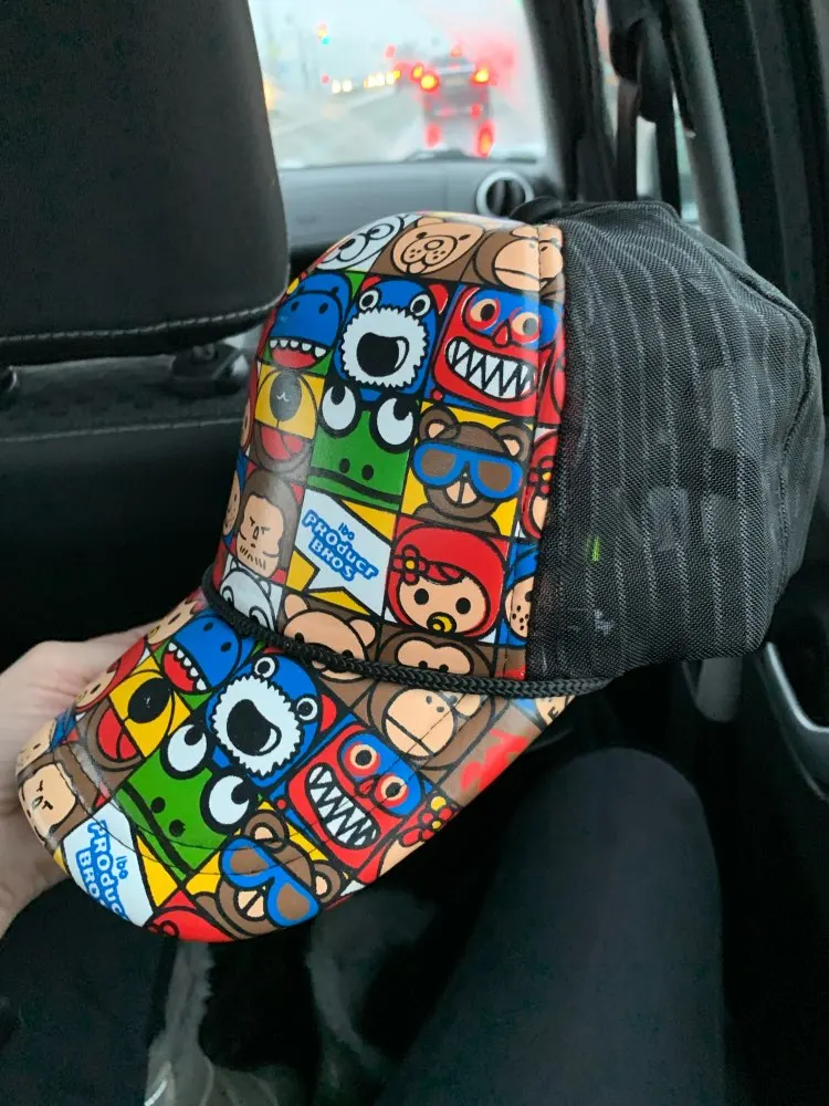 Doodle Print Baseball Cap for unisex - wanahavit