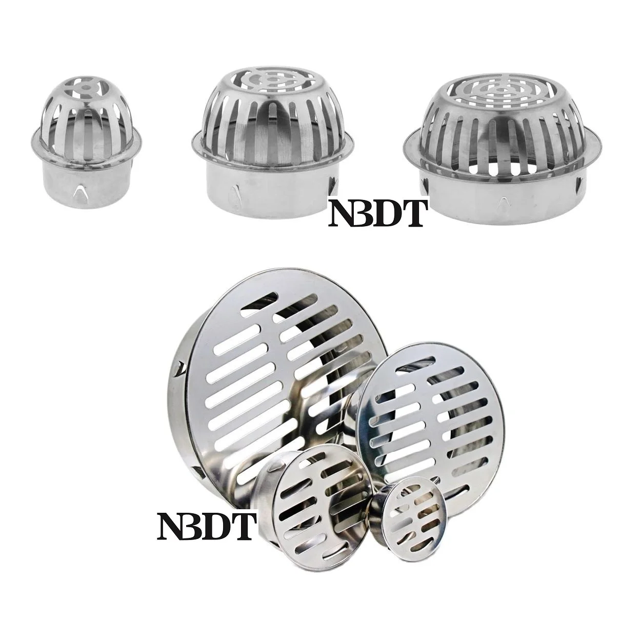Stainless Steel Drain Roof Balcony Downspout Gutter Round Flat Dome ...