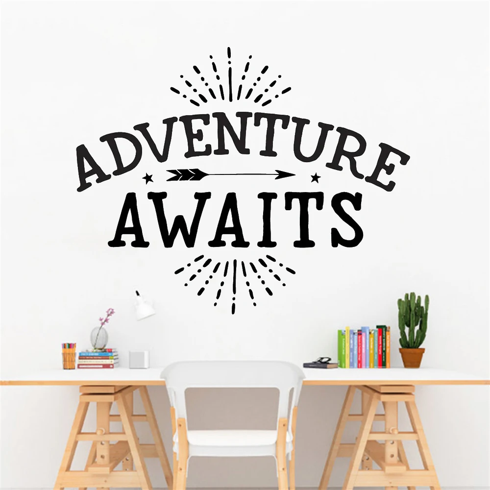 Adventure-Awaits-Quotes-Wall-Stickers-Removable-Vinyl-Murals-For-Kids ...