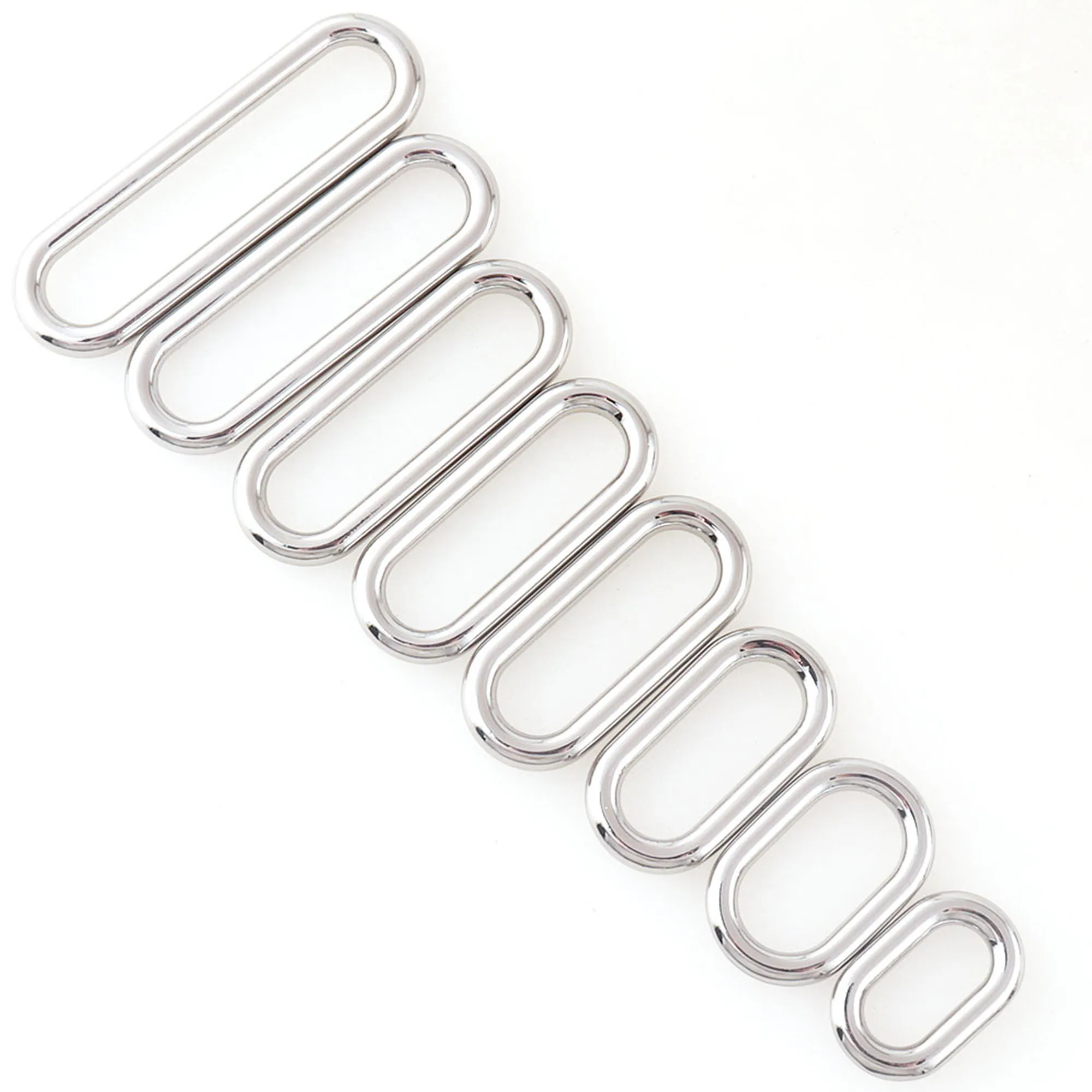 sliver Oval Rectangle Rings Adjuster Slide Buckles Belt Buckle Metal ...