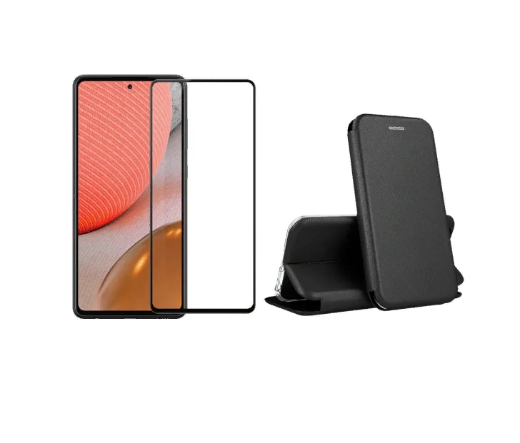 Выгодный комплект для Xiaomi redmi 9C: чехол книжка (черный) + защитное ...