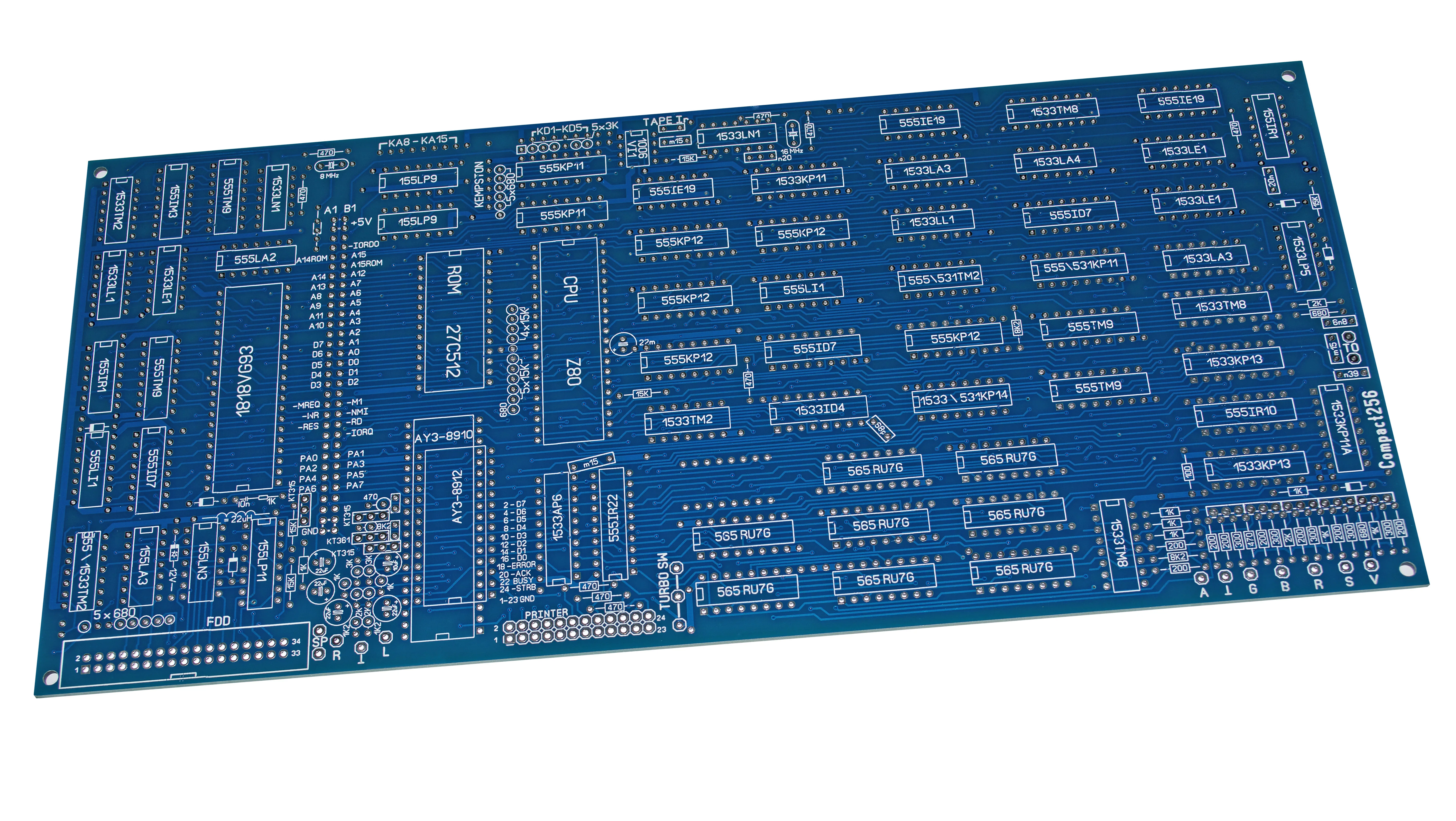 Sinclair Zx Spectrum Compact 256 Turbo Pcb Board Z80 Computer Kit Z80 ...