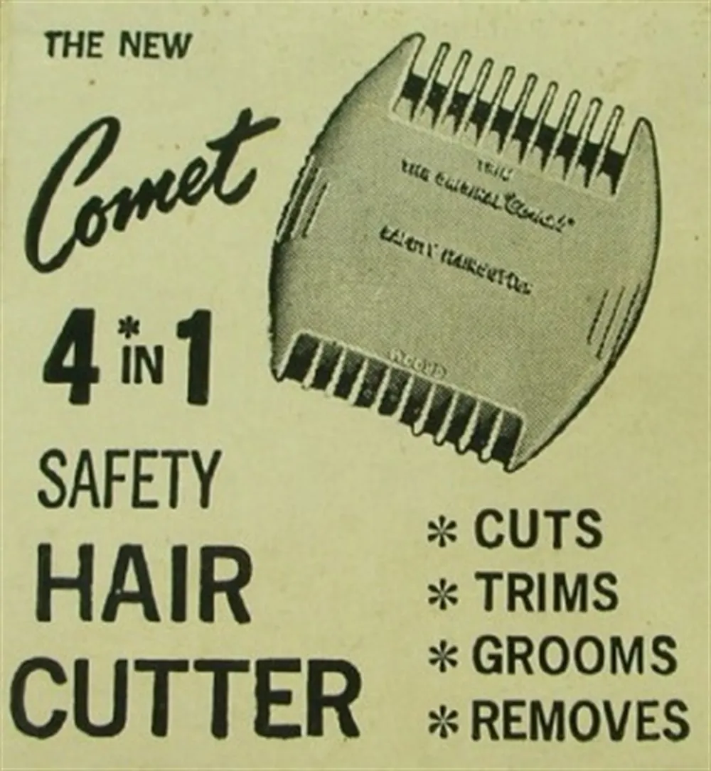 NOS COMET 4in1 SAFETY HAIR CUTTER RAZOR (CUTS TRIMS GROOMS SHAVE) 5 ...