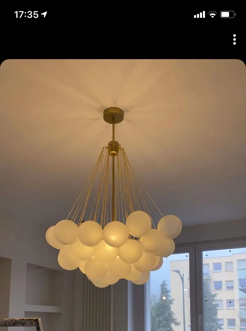 Frosted Glass Ball Chandelier Lamp – Orniture™