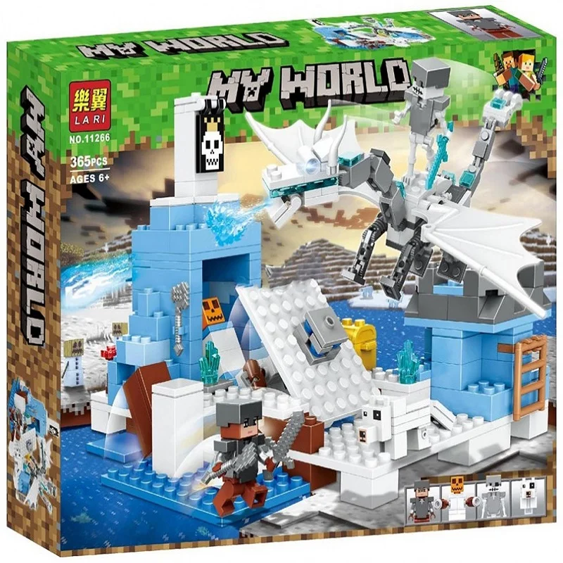 Designer Lari Minecraft attack Ice Dragon 11266|Blocks| - AliExpress