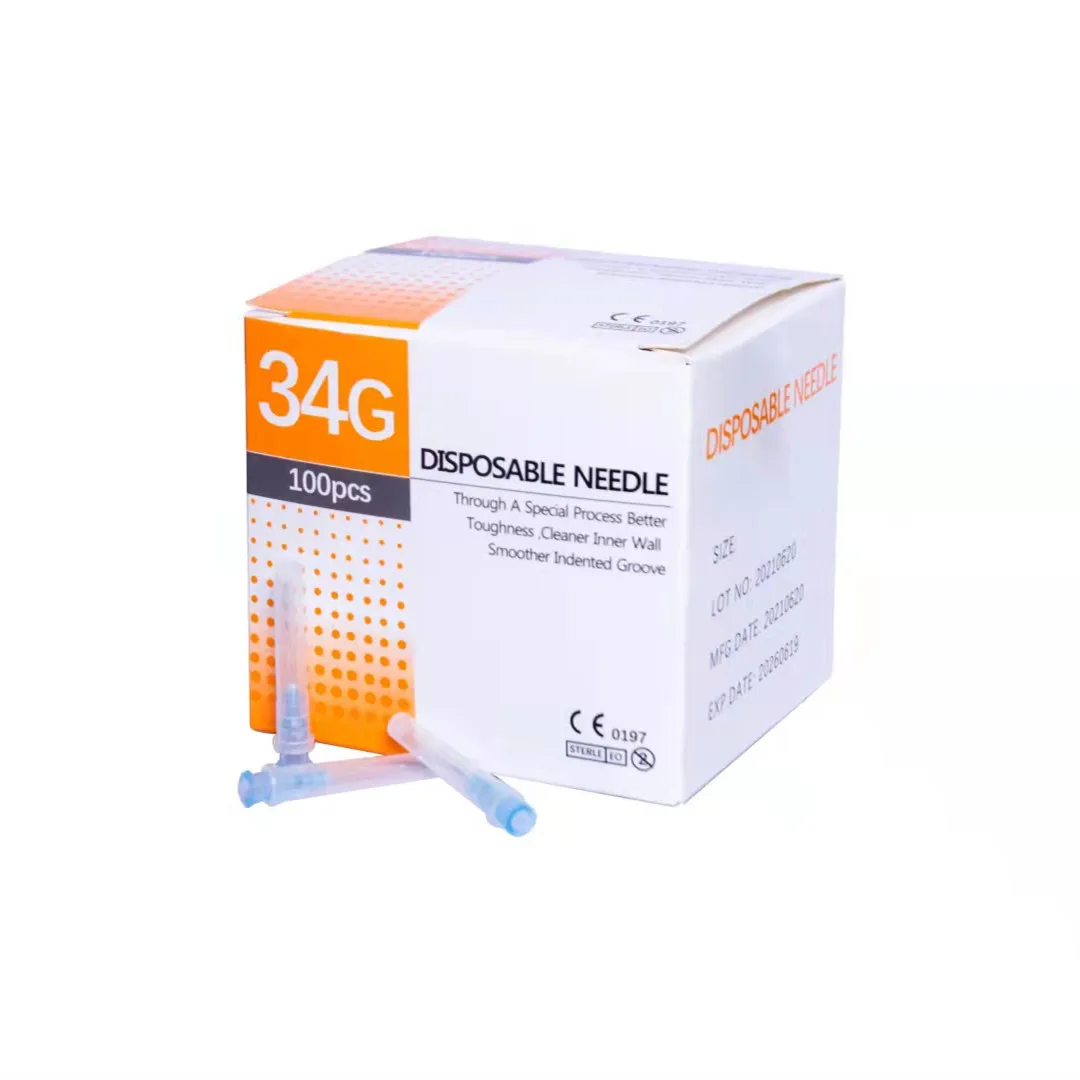34G 4mm Needle Piercing Transparent Syringe Injection skin prick glue ...