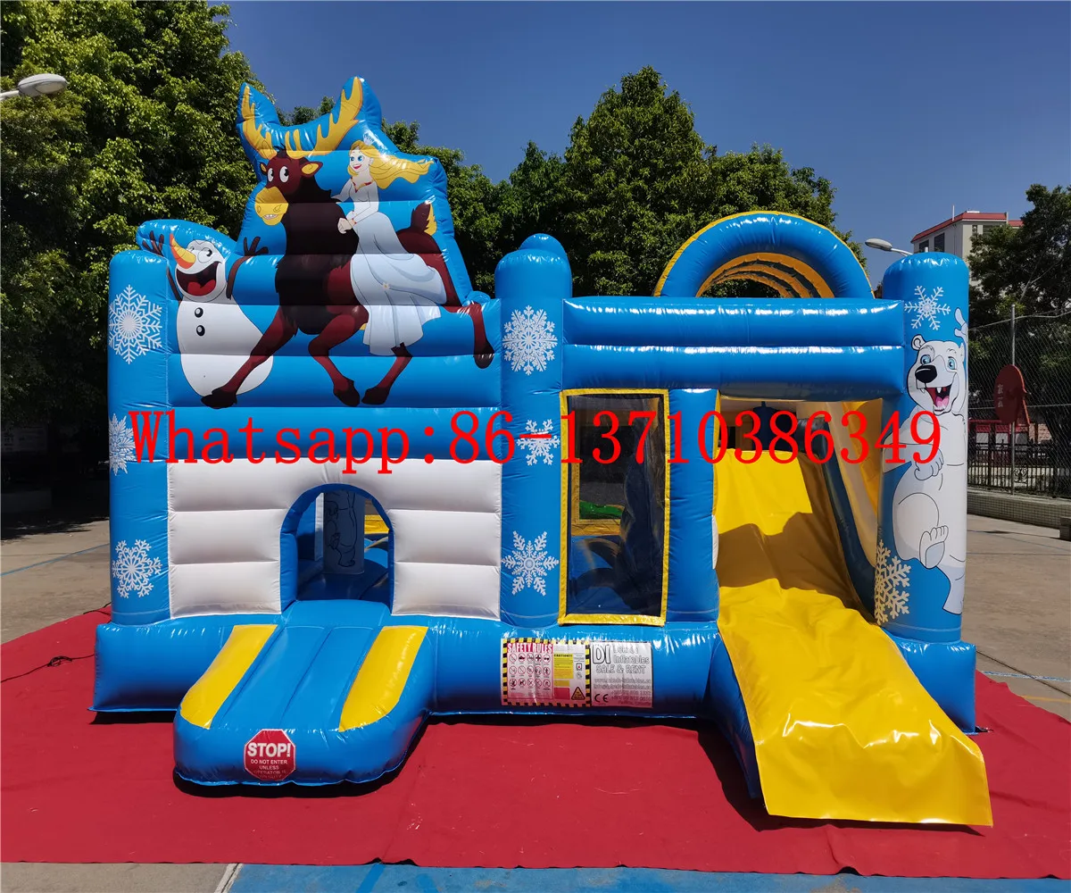 Frozen Bouncy Castle Slide With3