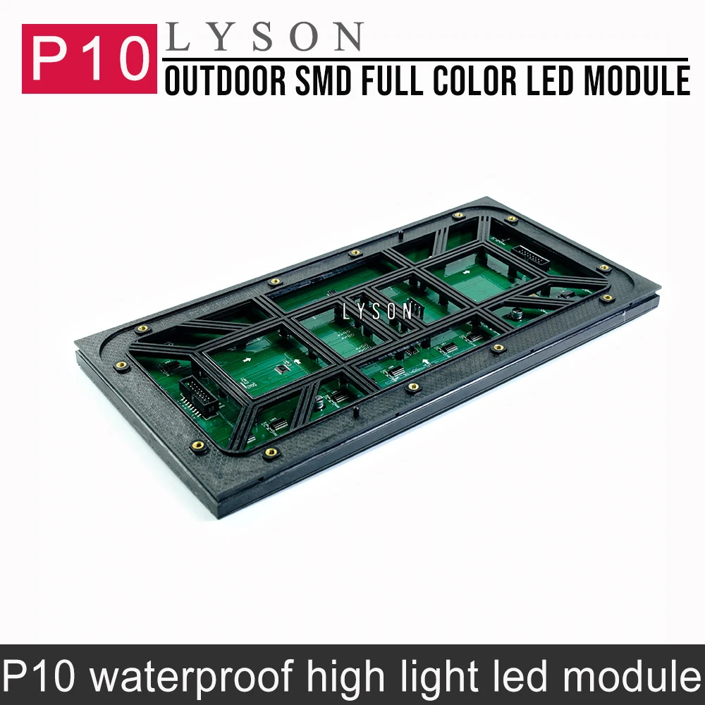 Outdoor P10 SMD 3 IN 1 Full Color LED Video Display Module 32*16 Pixels ...
