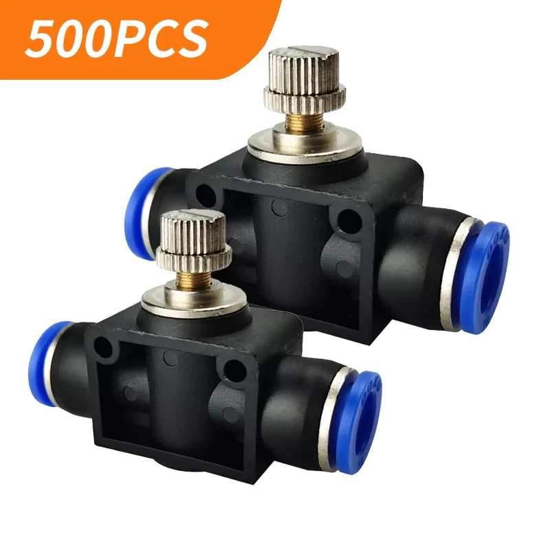 500PCS Pneumatic Fitting LSA4 LSA6 LSA8 LSA10 LSA12mm Fast connection ...